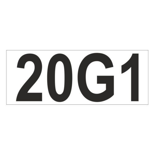 Prefix - Size & type code - 20G1 - Kuyper Graveertechniek
