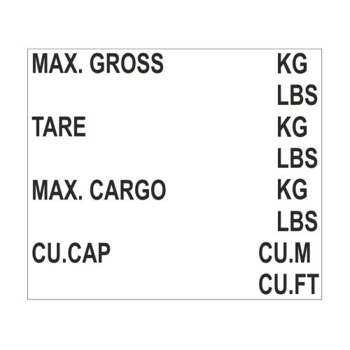 Weightlabel 2 (invulbaar) - Kuyper Graveertechniek